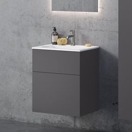 neoro n50T46 Unterschrank B: 60 cm mit 2 Ausz&uuml;gen, Waschtisch eckig wei&szlig;,, BN0073GR,