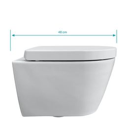 Duravit ME by Starck Toilette wandh&auml;ngend Compact Ausf&uuml;hrung kurz, 2530092000+TK7000,