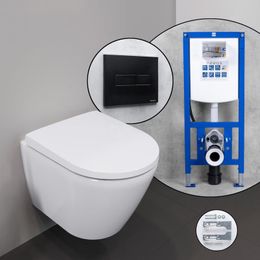 Duravit D-Neo Compact Komplett-SET Wand-WC mit neeos Vorwandelement,, 45880900A1+16601BM#SET,