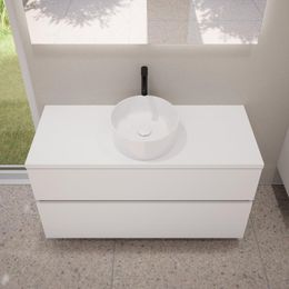 evineo ineo5 evo Unterschrank B: 120 cm mit 2 Ausz&uuml;gen, ineo7 Waschtisch &Oslash; 36 cm wei&szlig;,, BE0959WM+BE0965WM+BE0942WH,