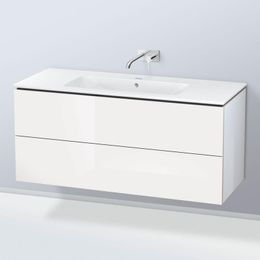 Duravit L-Cube Schrank mit ME by Starck Waschtisch, 2 Auszüge, 23361200601+LC624302222,