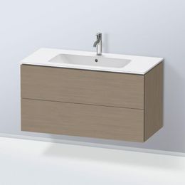 Duravit L-Cube Schrank mit ME by Starck Waschtisch, 2 Auszüge, 23361000001+LC6242035350A00,