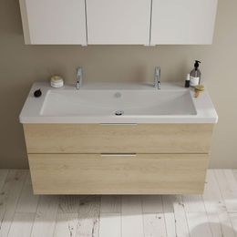 Burgbad Eqio Schrank mit Keramik-Waschtisch, 2 Ausz&uuml;ge, SEYR123F3180C0001G0146,