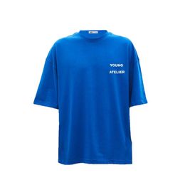 VAMOS CLO Shirt Herren Größe M royalblau / weiß