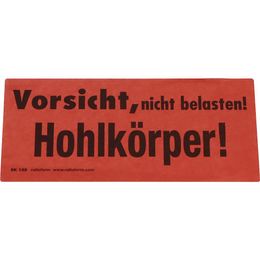 ratioform Warnetiketten, Aufdruck Hohlk&ouml;rper, VE 1000 Stk, LxB 145 x 70 mm
