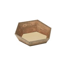 ratioform Pr&auml;sentkorb, 6-eckig, Holzoptik, Innenma&szlig;e 266 x 270 mm, var. H&ouml;he 52 - 92 mm, ab 8 Stk