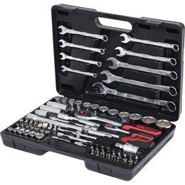 KS Tools 1/4'' + 1/2'' Steckschl&uuml;ssel-Satz, 82 Teile, umschaltbar