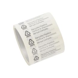 ratioform Etiketten, f&uuml;r Kennzeichnungspflicht in Italien, HDPE 2, ab 3 Stk