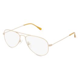 Fielmann BD 317 PILOT CL Brille Unisex | Fassung: Vollrand, Pilot, Gold
