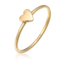 Elli Ringe - Ring Herz Liebe Verlobung 585 Gelbgold - Gr. 56 MM - in Gold - f&uuml;r Damen