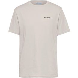 Columbia Basic Logo T-Shirt Herren - beige - Gr. M - Baumwolle