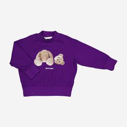 Palm Angels Lilafarbenes Sweatshirt mit Teddybär-Aufdruck