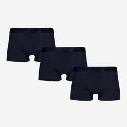 Marc O'Polo 3er-Pack dunkelblaue Boxershorts mit gesticktem Logo