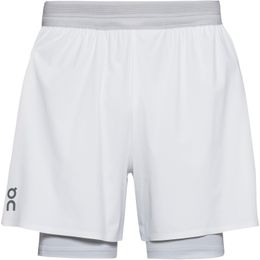 On 5" Performance 2-1 Shorts FunktiOnsshorts Herren - weiß - Gr. M - Polyester/Elastan