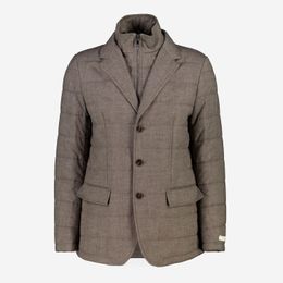 Brauner wattierter Fredericks Blazer aus Wollmischung
