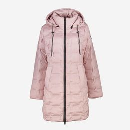 Rosafarbene Long Fit Pufferjacke