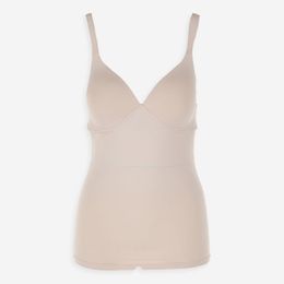 Naturana Hellbeigefarbenes Tanktop mit integriertem BH