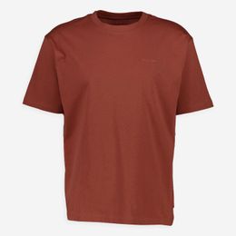 Mazine Dunkelorangefarbenes T-Shirt mit Logo-Details