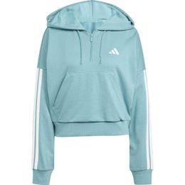 Adidas Hoodie Damen - grün - Gr. M - Baumwolle/Polyester/Viskose