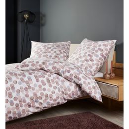 Bettw&auml;sche Janine "Feinbiber65176 0", rosa (altrosa beere), B/L: 135cm x 200cm, 1 Stk., 1 Stk., Feinbiber, B/L: 80cm x 80cm, Feinbiber, Obermaterial: 100% Baumwolle, Bettw&auml;sche, Bettw&auml;sche, mit Reissverschluss
