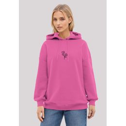 F4NT4STIC Damen Kapuzenpullover "Handdrawn Flower Pink Bestickt"hyper pink, Gr. XS, Obermaterial: 80% Baumwolle, 20% Polyester, Pullover, Premium