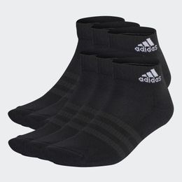 Funktionssocken adidas Performance "CUSHIONED SPORTSWEAR ANKLE SOCKEN, 6 PAAR", Herren, Gr. S (37/39), schwarz-weiß (schwarz, weiß), Obermaterial: 62% Baumwolle, 34% Polyester, 3% Elasthan, 1% Polyamid, Socken