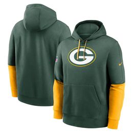 Kapuzenpullover Nike "Nike Hoodie Green Bay Packers Nike Club Team Issue", Damen, Gr. L, grün, 80% Baumwolle, 20% Polyester, Pullover Kapuzenpullover