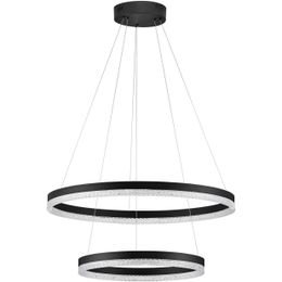 NOVA LUCE LED-Hängeleuchte "ADRIA", 2, Ø 60cm, 1 Stk., schwarz, Leuchten