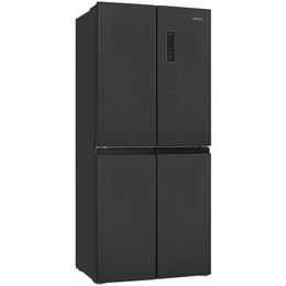 Exquisit Multi Door "MD365-125-040D", B:79cm H:180cm T:62cm, silber, K&uuml;hlschr&auml;nke