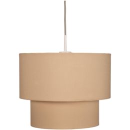 PAULEEN Pendelleuchte "Soft Shine", 3, Ø 32cm H: 129cm, 1 Stk., beige, Esszimmer, Leuchten, E27, Stoffschirm Beige