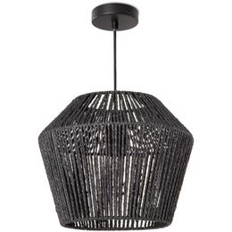 Paco Home Pendelleuchte "Pinto", 1, Ø 33cm H: 27cm, schwarz, Esszimmer, Leuchten, Deckenlampe aus Aluminium und Papier, Ø Schirm ca. 33 cm, Fassung