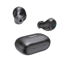 Hama Bluetooth-Kopfh&ouml;rer "Bluetooth-Kopfh&ouml;rer kabellos (In-Ear, Equalizer, Mikrofon)", schwarz, Kopfh&ouml;rer, True Wireless, spritzwassergesch&uuml;tzt,