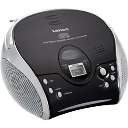 Lenco UKW-Radio "SCD-24 mit CD stereo", B:21,5cm H:13cm T:24cm, silber, Radios