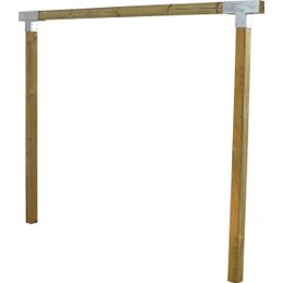 Plus Kinder Doppelschaukel "Cubic", beige, Massivholz, Stahl, L:268cm T:9cm, Schaukeln, ohne Karabinerhaken, FSC - sch&uuml;tzt Wald