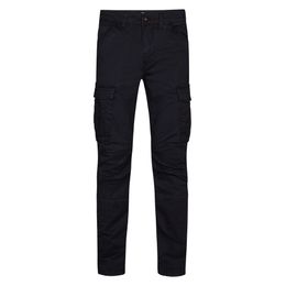 Herren Cargohose, schwarz, Gr. 30, PETROL INDUSTRIES, Web, Obermaterial: 98% Baumwolle, 2% Elasthan, Hosen, Beinform: Carrot
