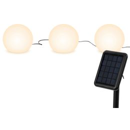 LED Solarleuchte my home, H:17cm &Oslash;:20cm, wei&szlig;, Garten, Leuchten, "Orlaith, LED-Solar Kugelleuchten, 3er Set", mit Erdspie&szlig;en
