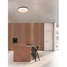 NOVA LUCE Deckenleuchte "VOMOS", 1, &Oslash; 60cm H: 7cm, 1 Stk.schwarz, holzdekor, Wohnzimmer, Leuchten