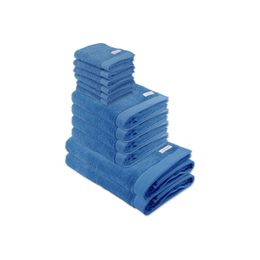 Handtuch Tom Tailor, B:50cm, blau, Obermaterial: 100% Baumwolle CO., Handt&uuml;cher, "Handtuch Color Bath 12er Pack"