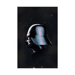 Komar Bild "Star Wars Classic Helmets Vader", B/H/T: 50cm x 70cm, Star Wars, 1 Stk., schwarz-weiß, Wohnzimmer, Bilder, Wandbild zur Dekoration im
