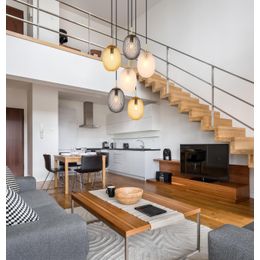 Globo LIGHTING H&auml;ngeleuchte "DEVIN", 6, &Oslash; 15cm H: 120cm, 1 Stk., gold, Wohnzimmer, Leuchten, H&auml;ngelampe/Pendelleuchte/Esszimmer/Wohnzimmer/Esstisch