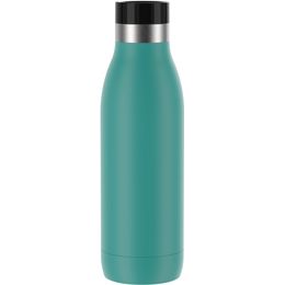 Emsa Isolierflasche "Trinkflasche Bludrop", 500ml, blau, Trinkflaschen, Edelstahl, Quick-Press Deckel, 360 Trinkgenuss, 12h warm/24h kühl