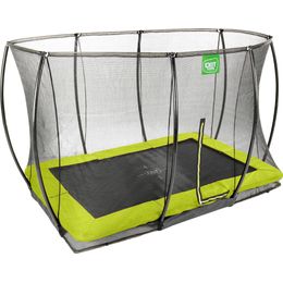 EXIT Kinder Bodentrampolin "Silhouette Ground", B/L/T: 244cm x 342cm, grün, Trampoline, BxT: 244x366 cm, mit Sicherheitsnetz