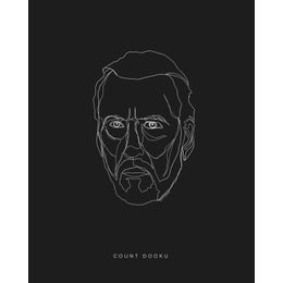 Komar Bild "Star Wars Lines Dark Side Dooku", B/H/T: 40cm x 50cm, Star Wars, 1 Stk., schwarz-weiß, Wohnzimmer, Bilder, Wandbild zur Dekoration im
