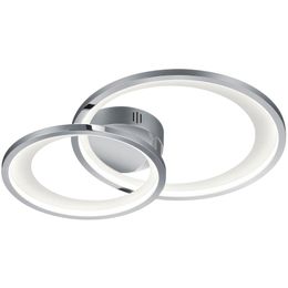 Trio LEUCHTEN LED Deckenleuchte "Granada", 1, H: 9cm, 1 Stk., grau, Wohnzimmer, Leuchten, LED Deckenlampe