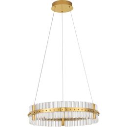 NOVA LUCE Pendelleuchte "KEZO", 1, Ø 60cm H: 130cm, 1 Stk.gold, Esszimmer, Leuchten