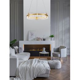 NOVA LUCE Pendelleuchte "KEZO", 1, &Oslash; 60cm H: 130cm, 1 Stk.gold, Esszimmer, Leuchten