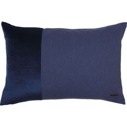 Dekokissen Esprit, B:58cm L:38cm, blau, Polyester, Kinderzimmer, Dekokissen_Sitzkissen_Kissenhüllen, "Harp", mit Keder und Applikation, Kissenhülle