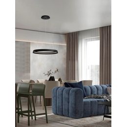 NOVA LUCE Pendelleuchte "ORMI", 1, &Oslash; 60cm H: 150cm, 1 Stk.schwarz, Esszimmer, Leuchten