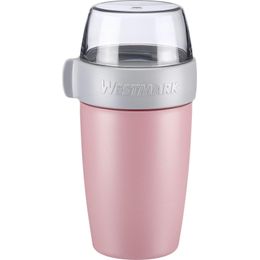 Westmark Mehrwegbecher, B:9,4cm H:19cm, rosa, Lebensmittelaufbewahrungsbehälter, Joghurt-, Müsli-, Lunchbehälter, To Go, 200 + 500 ml, Made in Germany