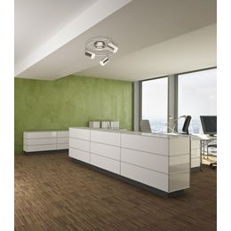 Globo LIGHTING LED Deckenstrahler "COMORE", 1 Stk.nickel matt, Leuchten, Deckenspot/verchromt/Acryl satiniert/Flur/Wohnzimmer